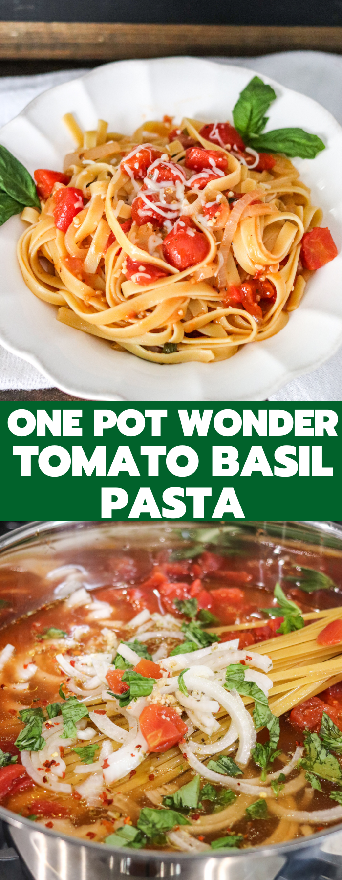 One Pot Wonder Tomato Basil Pasta • Domestic Superhero