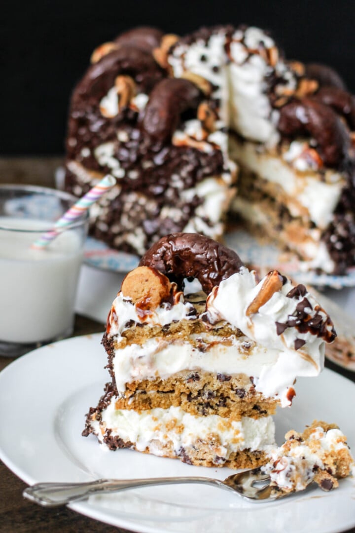 Chocolate Chip Cookie Ice Cream FREAK Cake • Domestic Superhero