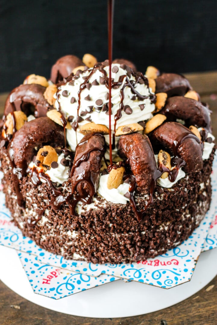 Chocolate Chip Cookie Ice Cream FREAK Cake • Domestic Superhero