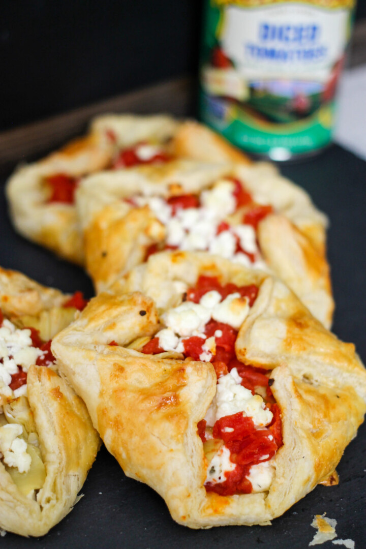 Cheesy Tomato & Artichoke Savory Pastries • Domestic Superhero