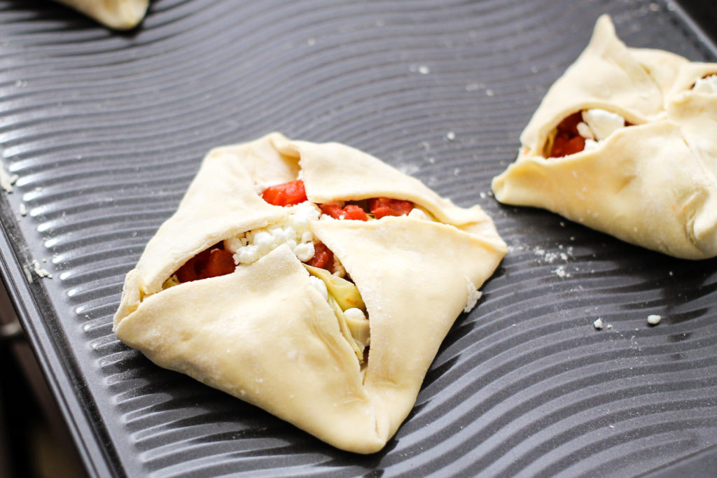 Cheesy Tomato & Artichoke Savory Pastries • Domestic Superhero