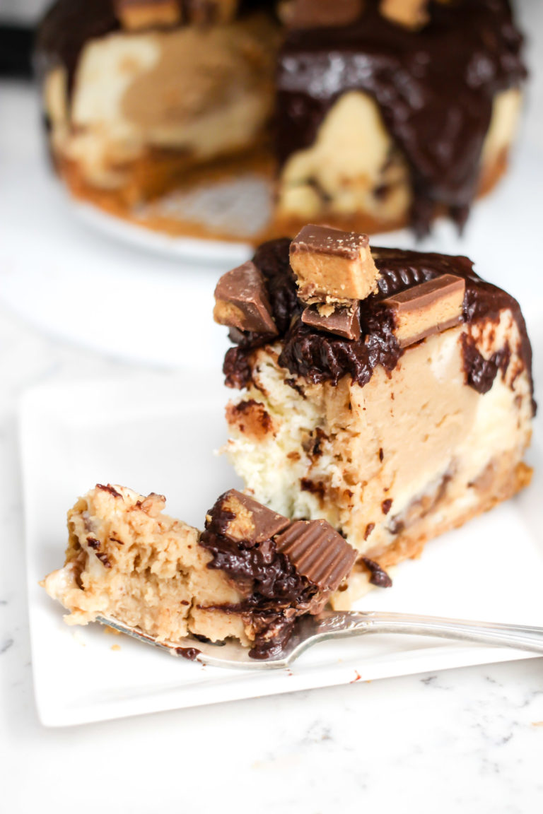 Instant Pot Peanut Butter Cheesecake • Domestic Superhero