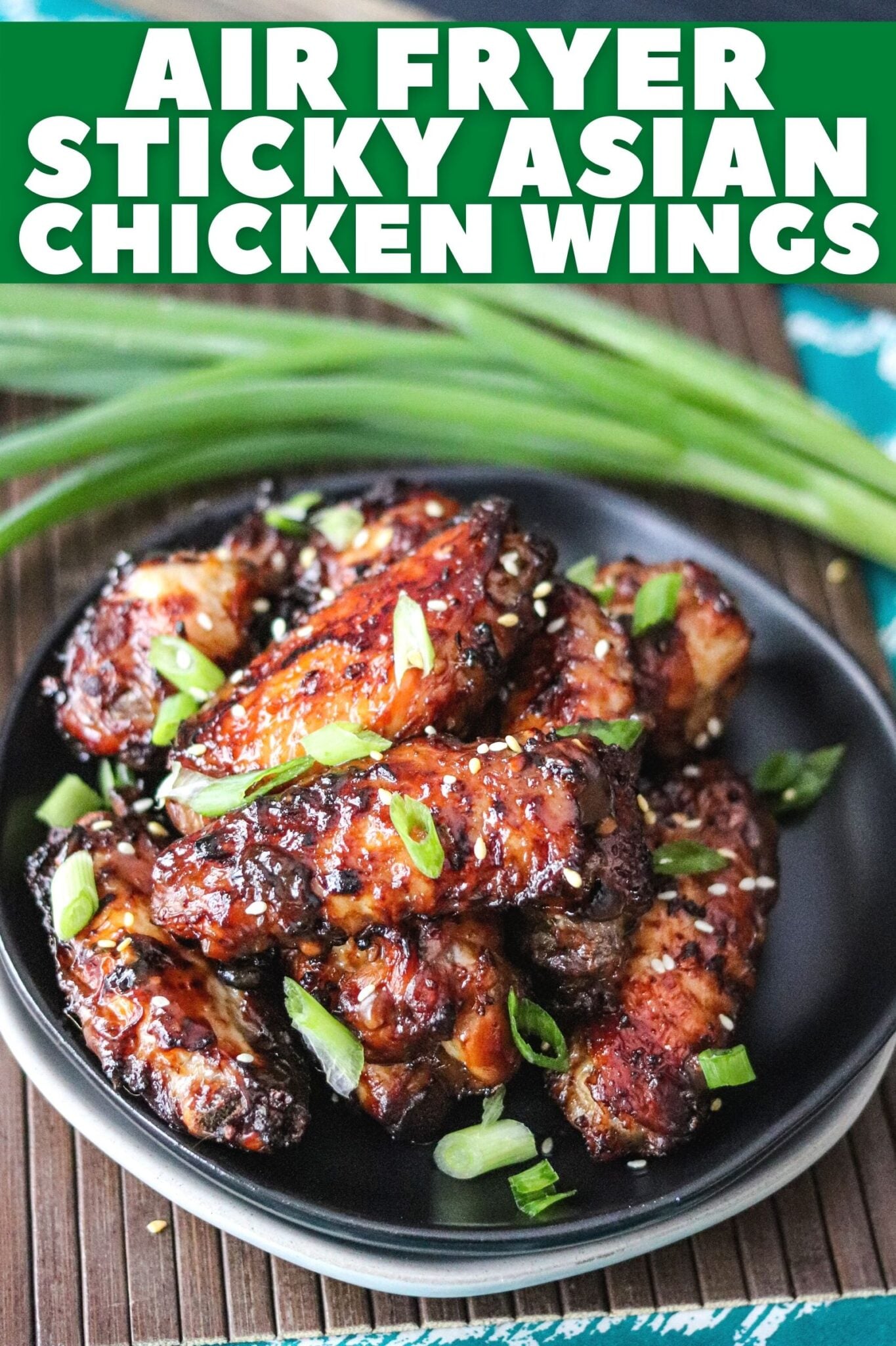 Air Fryer Asian Chicken Wings (crispy & sticky) • Domestic Superhero