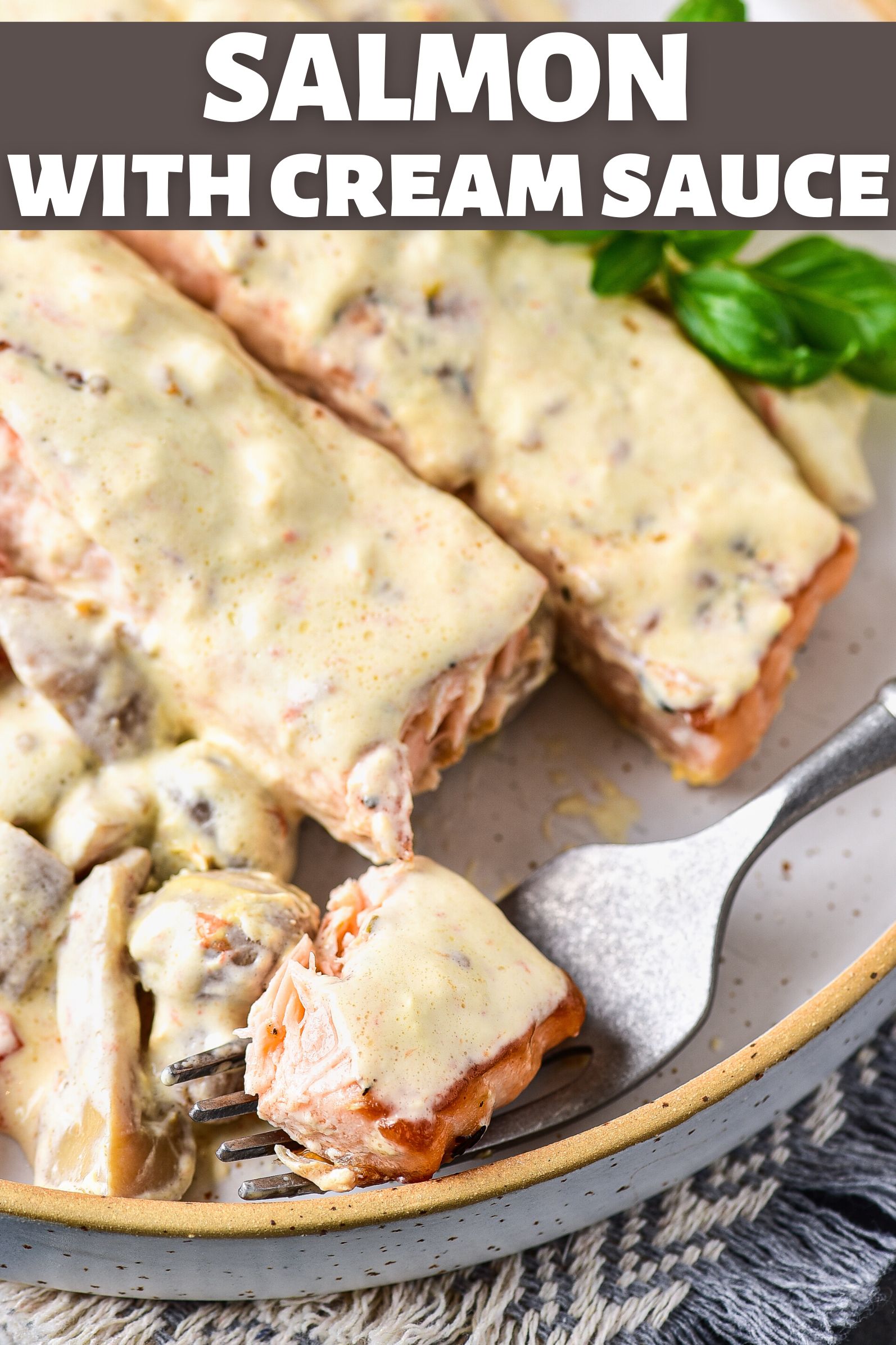 Salmon with Cream Sauce (One Skillet) • Domestic Superhero