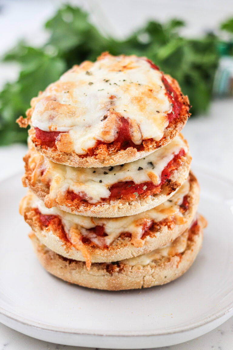 Air Fryer English Muffin Pizzas • Domestic Superhero