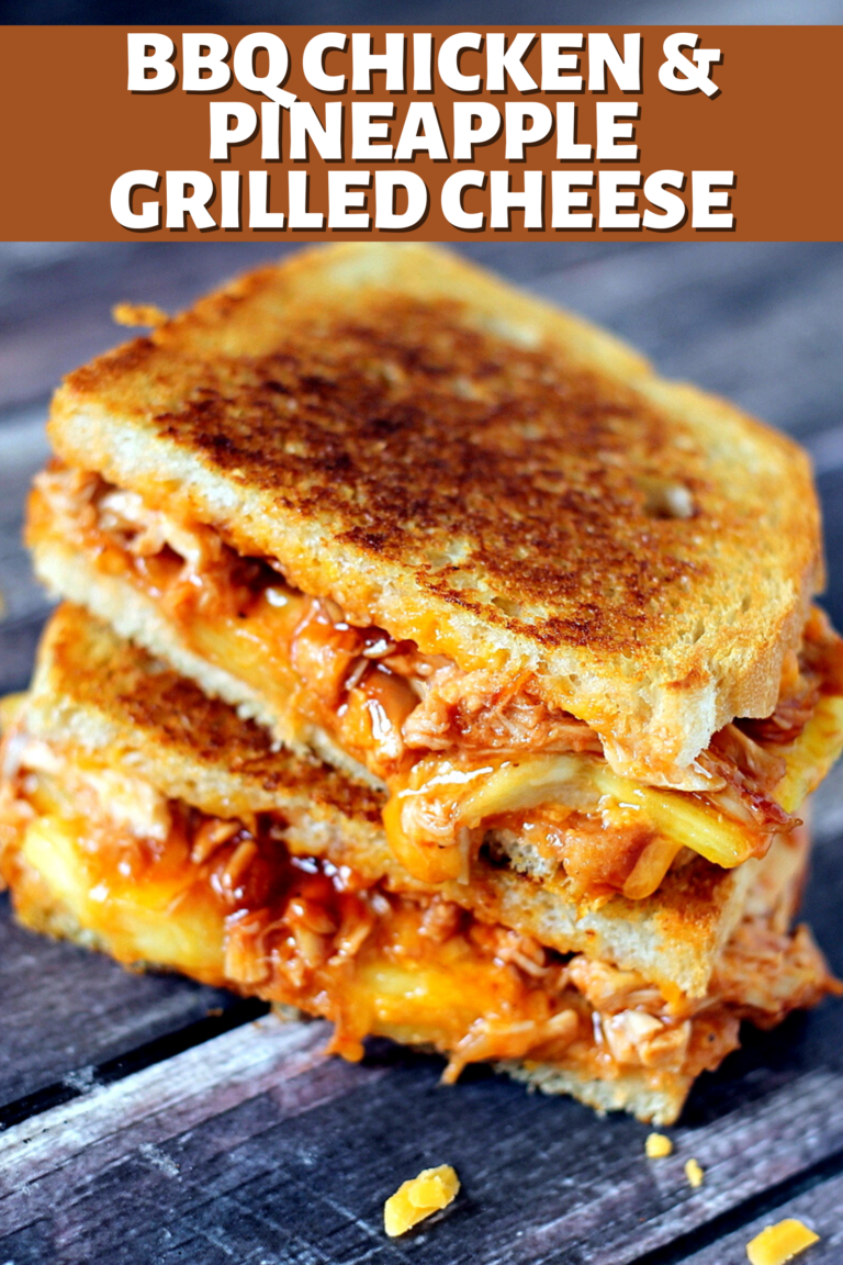 BBQ Chicken and Pineapple Grilled Cheese • Domestic Superhero
