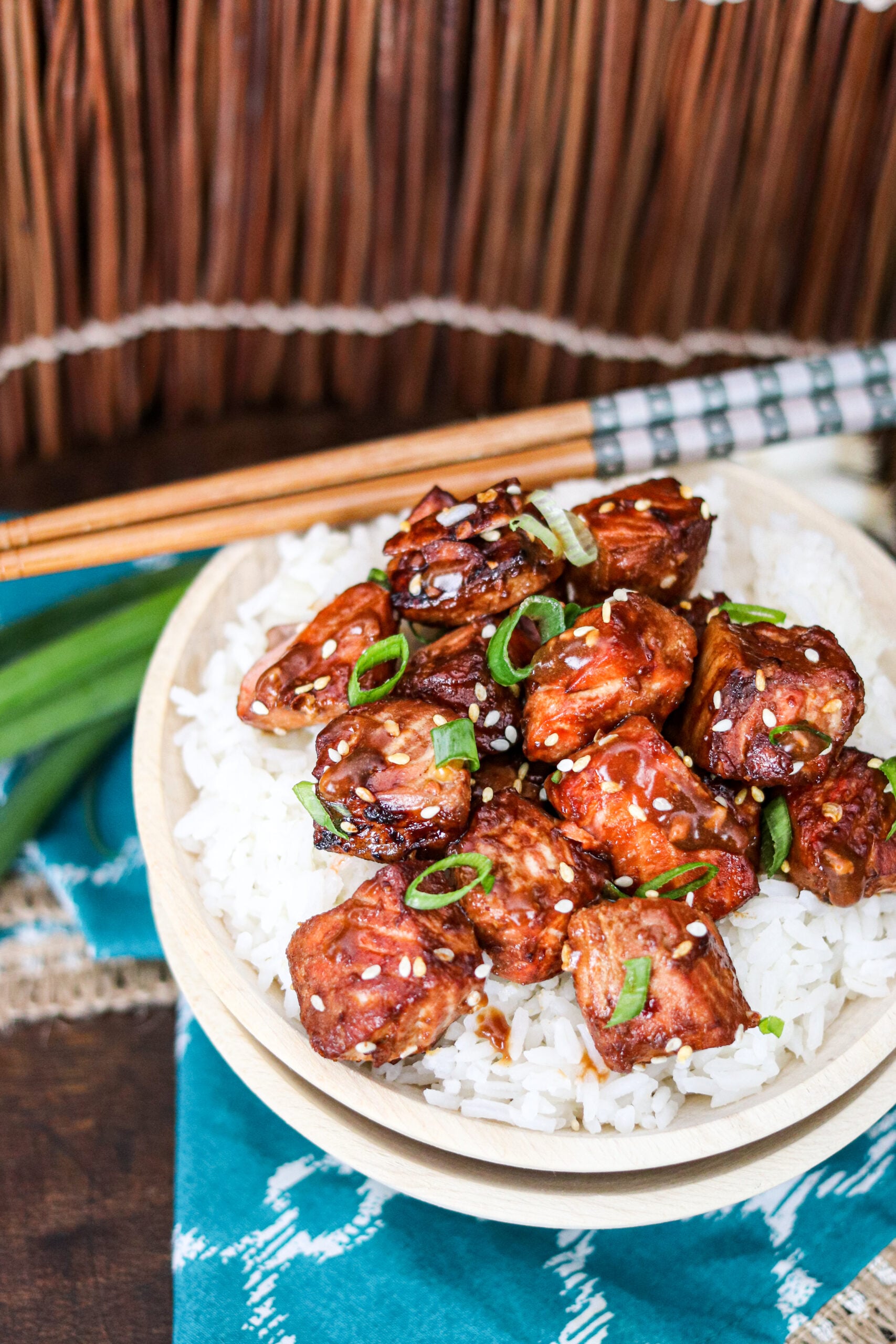 Air Fryer Salmon Bites • Domestic Superhero