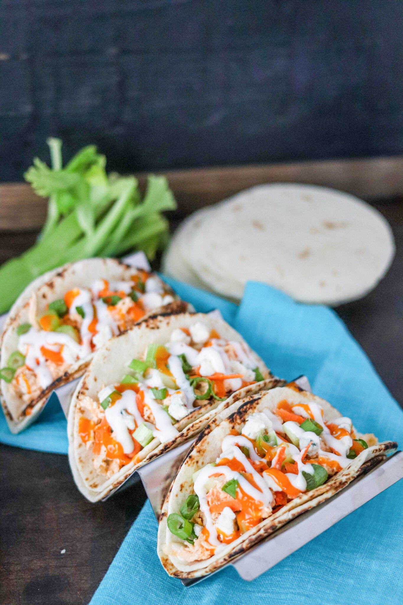 Buffalo Chicken Tacos • Domestic Superhero