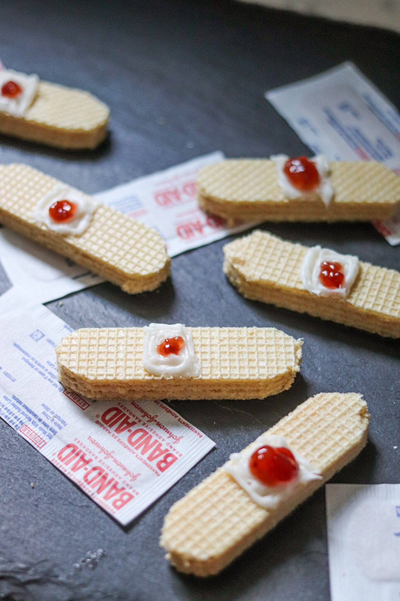 Bloody Band-Aid Cookies (Halloween treat) • Domestic Superhero